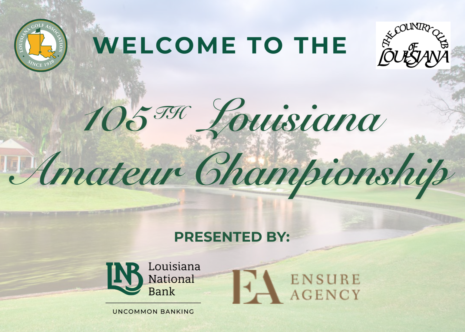 LGA Announces Tee Times for 105th Louisiana Amateur Championship ...